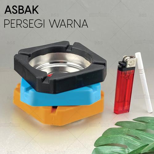 Jual Ash Tray Stainless Steel / Asbak Warna Persegi - Hitam - Kab ...