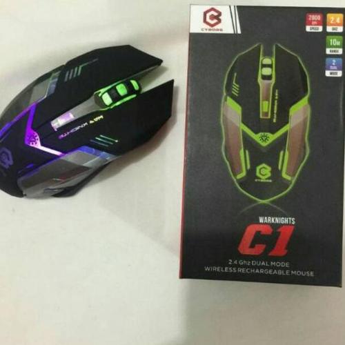 Jual Mouse Gaming Wireless Rechargeable Mouse Cyborg C1 Pakai Cas Charger - Kota Bekasi ...