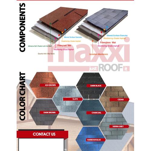 Jual Genteng Aspal Bitumen Atap Bitumen Maxxi Roof 3-Tab Shingles ...