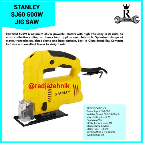 Jual Mesin Gergaji Stanley SJ60 \ 600W JIG SAW - Jakarta Barat - Radja ...
