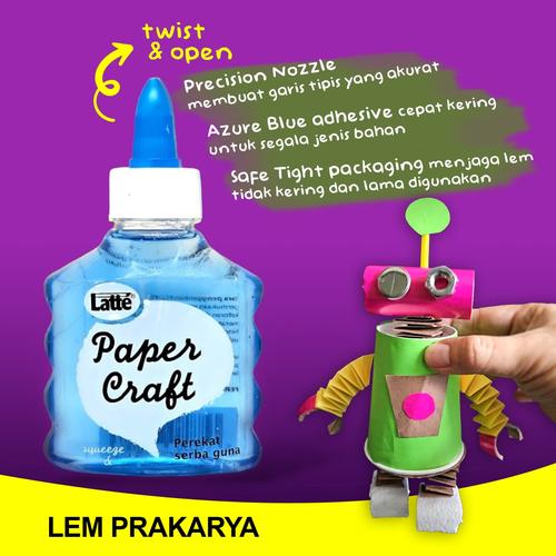 Jual lem prakarya kertas LATTE PAPER CRAFT 100M bukan UHU TWIST Joyko ...