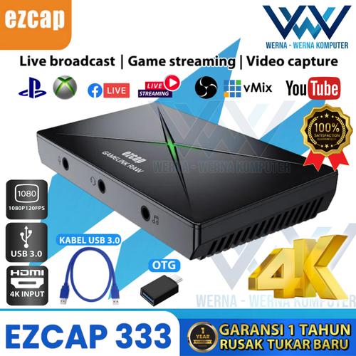 Jual EZCAP 333 HDMI CAPTURE LIVE / GAME STREAMING TO USB 3.1 RAW HD 4K ...
