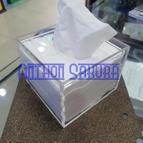 Jual Kotak Tempat Tissue Tisu Acrylic Akrilik Bening Kecil Mini Tutup ...