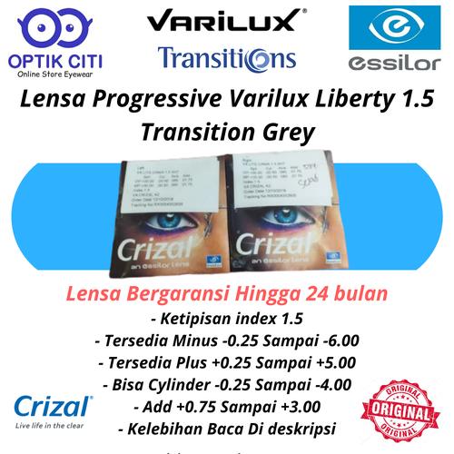 Jual lensa progresif crizal essilor varilux liberty Transition 8 ...