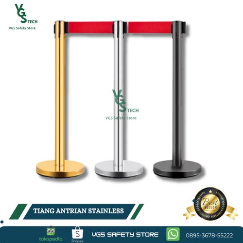 Promo Tiang Antrian Stainless Queue Line Pembatas Antrian Bank ...