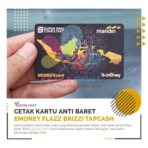 Jual Cetak 2 sisi Custom E-money Glossy + Emboss - Jakarta Barat ...