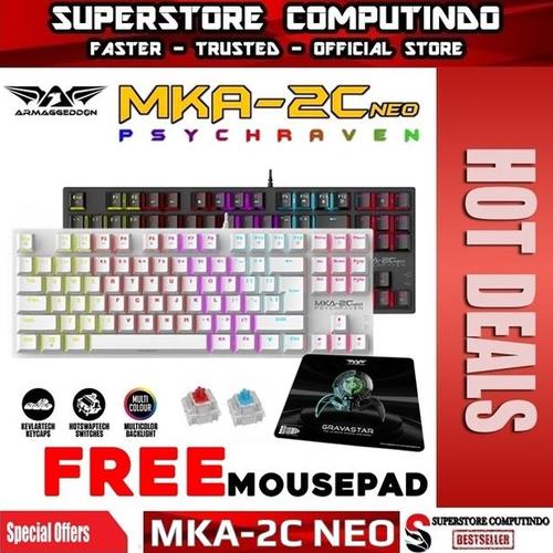 Jual Keyboard Gaming Mechanical Armaggeddon MKA-2C NEO Psychraven TKL ...