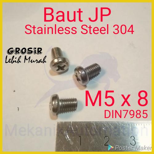 Jual Baut JP M5 x 8 SUS304 - Jakarta Timur - Mekanikautomation | Tokopedia