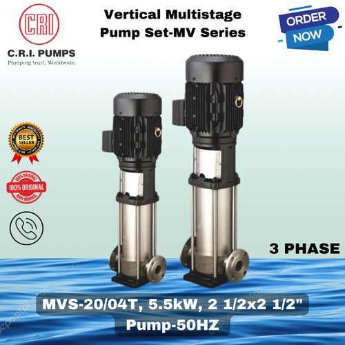 Jual Pompa CRI Vertical Multistage Pump Set Type MVS-20/04T 3 Phase ...
