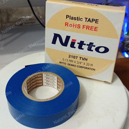 Jual 4163 isolasi isolatip insulation tape listrik nitto biru blue 3 ...