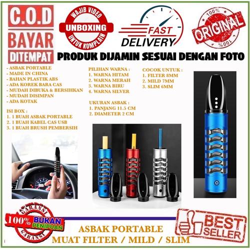 Jual ASBAK PORTABLE ASHTRAY DENGAN KOREK BARA MUAT UKURAN FILTER MILD ...