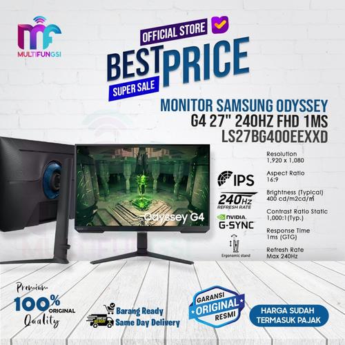 Promo Monitor Samsung G4 27" S27BG400 240hz FHD 1ms Odyssey Garansi ...