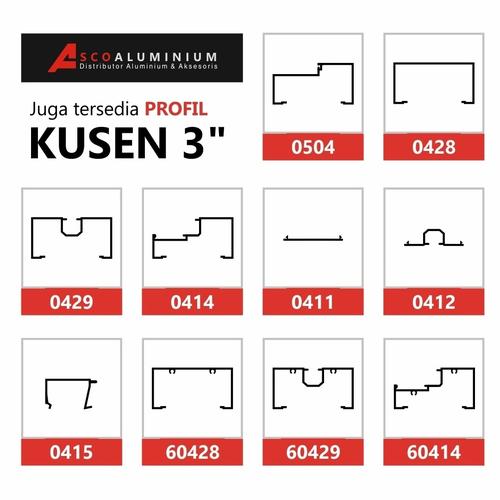 Jual Aluminium profile 0429 3 inch M polos (kaca mati) inkalum - CA ...