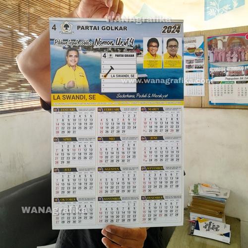 Jual diskon 30% cetak kalender partai 2024 - Kota Yogyakarta - admin ...