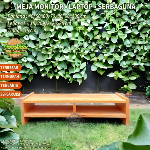 Jual Meja monitor kayu komputer meja laptop table monitor table ...