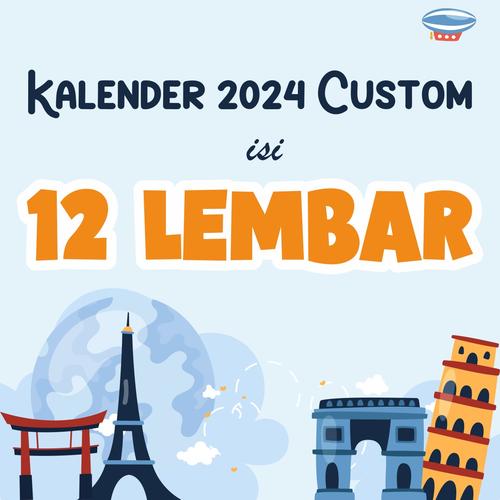 Jual Kalender Dinding Custom isi 12 lembar - Formal Biru - Kota ...
