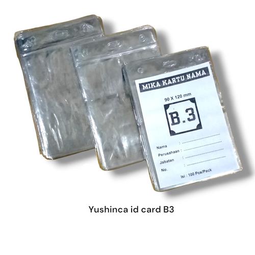 Jual Name Tag Id Card Holder Plastik Mika Kartu Nama B3 9 cm x 12 cm ...