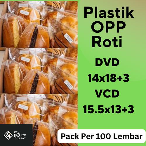 Jual Plastik OPP Roti 15.5X13(vcd) 14X18( DVD) 6X10 10x10 - VCD 15.5x13 ...