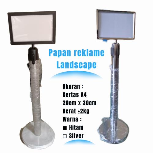 Jual Papan Tiang Antrian Reklame A4 F4 Stainless - Landscape, A4 ...