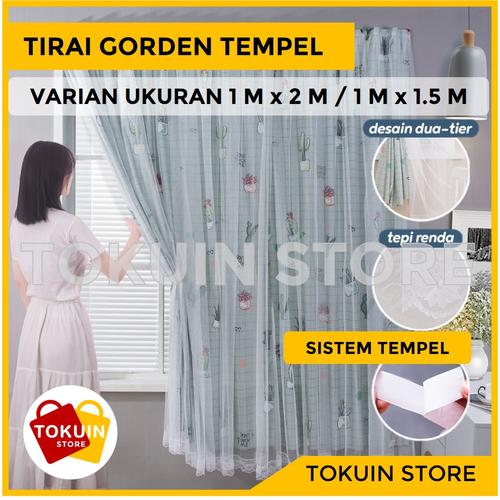Jual Tirai Gorden Korden Hordeng Jendela Pintu Tempel Tanpa Bor Paku ...