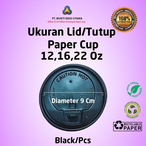 Jual Tutup cup plastik / Tutup gelas / LID HOT CUP 12 OZ - Putih, 12 ...