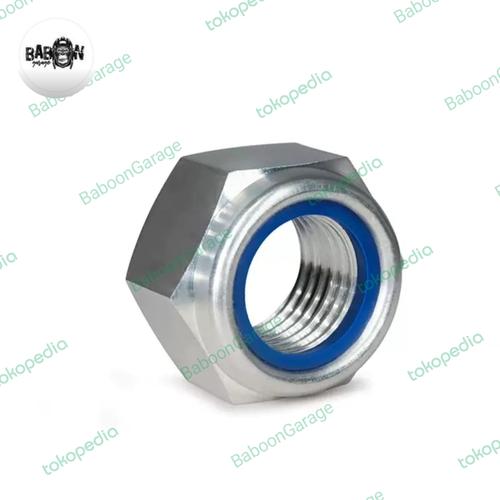 Jual mur nylon stainless m12 drat halus/Nylon nut stainless m12 drat ...