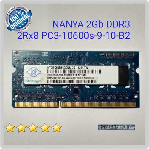 Jual Ram Laptop Mac NANYA 2Gb 2Rx8 PC3-10600s-9-10-B2 DDR3 1333mhz pc10600 - Kab. Banyuwangi ...