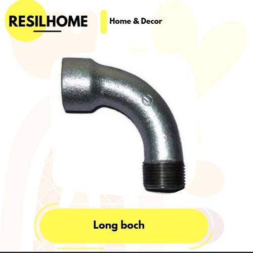 Jual sambungan pipa long boch full besi ukuran 3 inch long elbow large ...