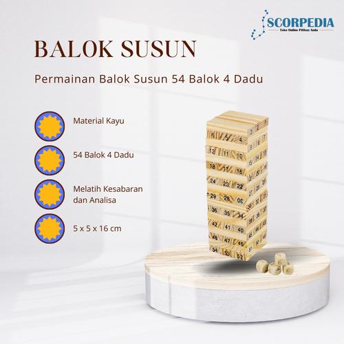 Jual Permainan Balok Susun Kayu Isi 54 Balok 4 Dadu - Jakarta Timur ...