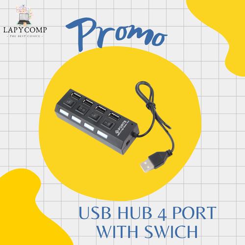 Jual USB HUB 4 PORT WITH SWITCH USB 2.0 HIGH SPEED - COLOKAN USB 2.0 ON ...