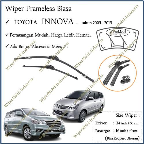 Promo Wiper Frameless Toyota INNOVA 2008 2009 2010 2011 2012 2013 2014 ...