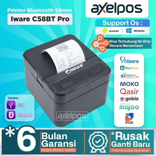 Promo Printer Bluetooth Thermal Kasir 58mm Iware C58BT - C58BT PRO ...