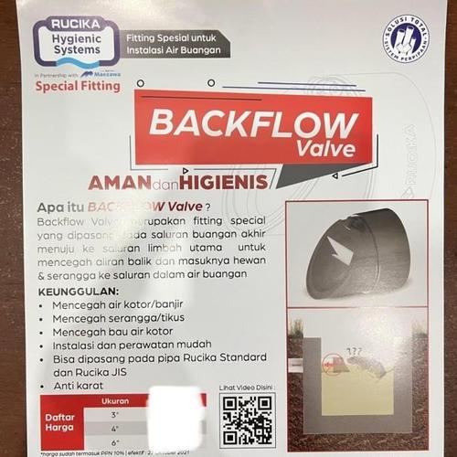 Jual XF TUTUP PEMBUANGAN PIPA BACKFLOW VALVE 4 INCH RUCIKA ANTI TIKUS ...