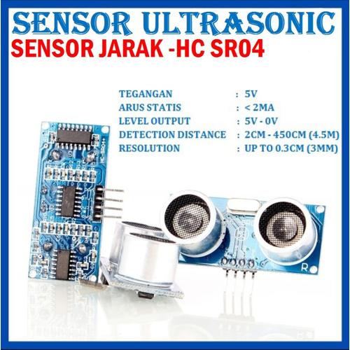 Jual Sensor Jarak Range Finder ultrasonic ultrasonik HC-SR04 arduino ...