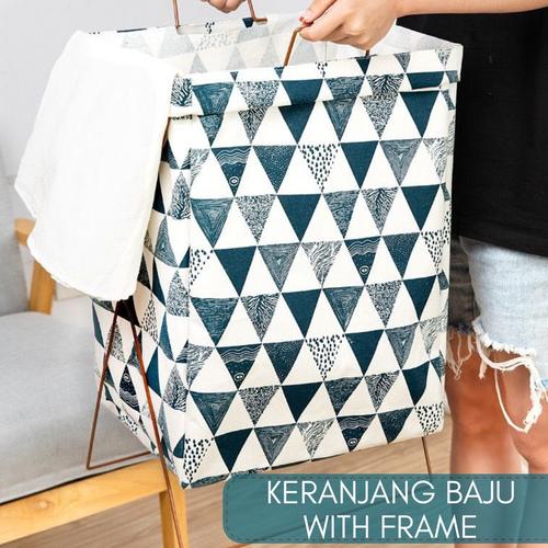 Jual Laundry Bag Kokoh Frame Besi Keranjang Baju Cucian Kotor Lipat ...