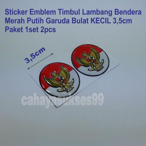 Jual Sticker Timbul Merah Putih Garuda Variasi Emblem Lambang Bendera ...