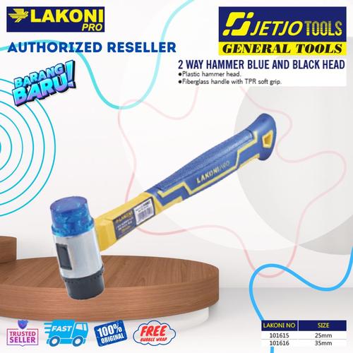Jual JETJO TOOLS Lakoni Pro Palu Plastik 2Way Hammer Blue&Black Head ...
