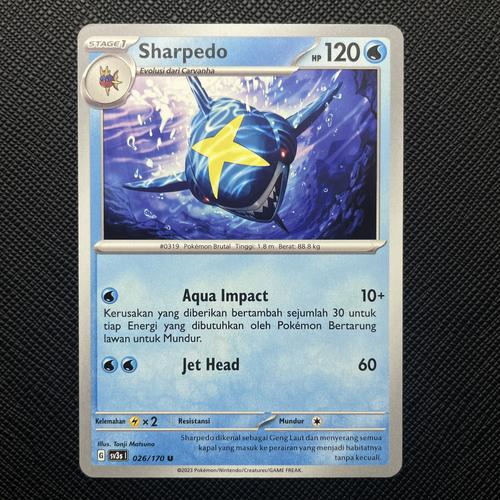 Jual Sharpedo sv3s kilau hitam kartu pokemon indonesia TCG card - Kota ...