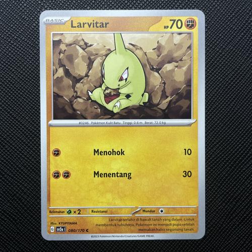 Jual Larvitar sv3s kilau hitam kartu pokemon indonesia TCG card - Kota ...