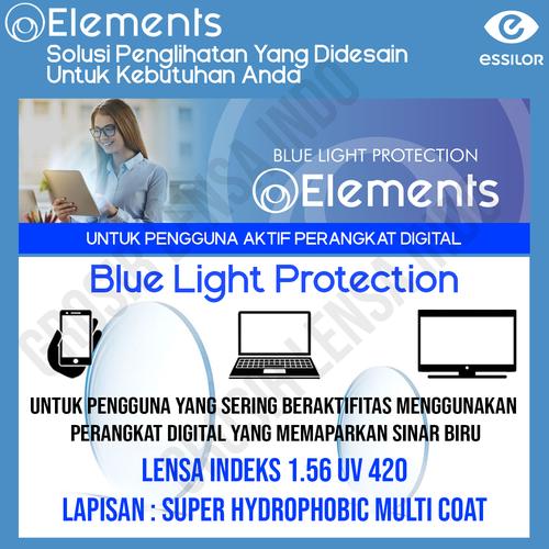 Jual Lensa Essilor Elements Anti Blueray + Drive night vision 1.56 ...