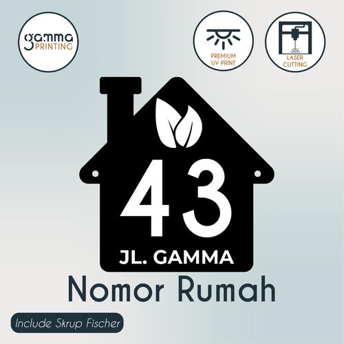 Jual Nomor Rumah Acrylic UV Custom / Papan Alamat Acrylic Nomer 15x15 ...