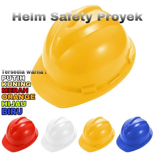 Jual Helm Safety Proyek - Biru Orange Putih Kuning Merah Hijau - Putih ...
