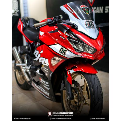 Jual Desain stiker motor ninja 250 fi akang mv merah hitam fullbody ...