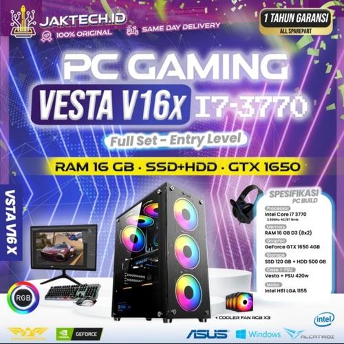 Jual PC Gaming Full Set / Core i7 / 16 GB/SSD/ VGA GT 1030 / RGB Spek ...