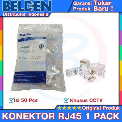 Jual Konektor CCTV Belden Rj45 / Cat / Utp 1 Pack Isi 50 Pcs Original ...