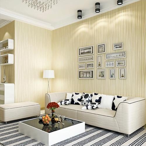Jual Wallpaper sticker dinding tekstur salur/garis gold elegan 3d ...