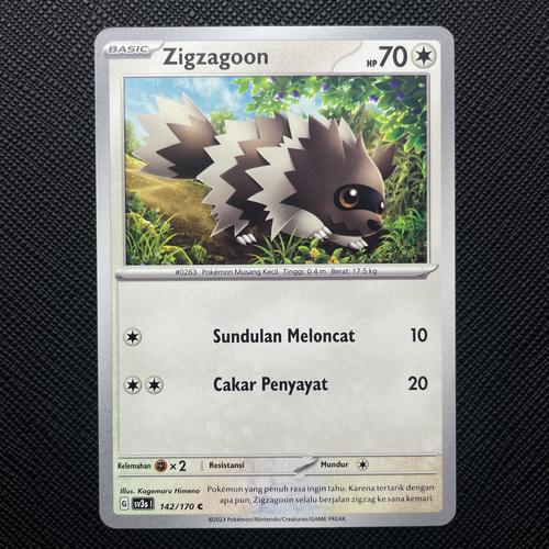 Jual Zigzagoon sv3s kilau hitam kartu pokemon indonesia TCG card - Kota ...