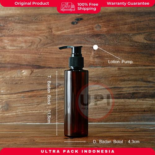Jual BOTOL PUMP 150ML / BOTOL PET RF 150ML AMBER & LOTION PUMP HITAM ELG - Kota Tangerang ...