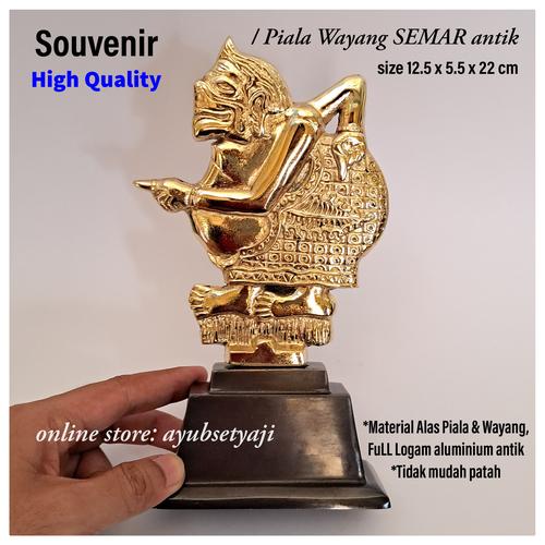 Jual Piala Wayang Semar Antik Kuning GOLD / Wayang Semar Punakawan ...