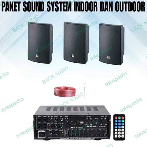 Jual paket sound system indoor dan outdoor 3 speaker toa paket komplit ...
